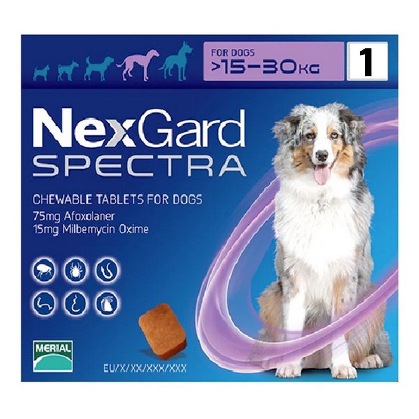 Nexgard Spectra (Afoxolaner, Milbemicina Oxima) 1 Comprimido – Farmacia ...
