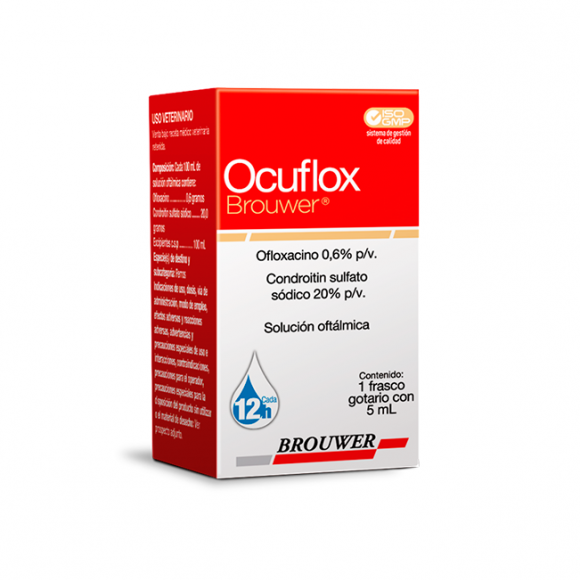 Ocuflox 5ml (Ofloxacino, Condroitin Sulfato Sódico) – Farmacia Veterinaria